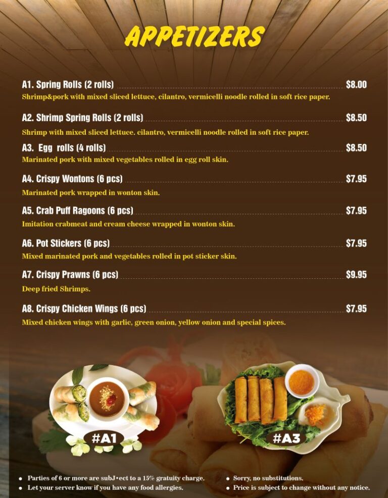 Menu – VN PHO FALLON