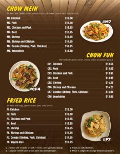Menu – VN PHO FALLON