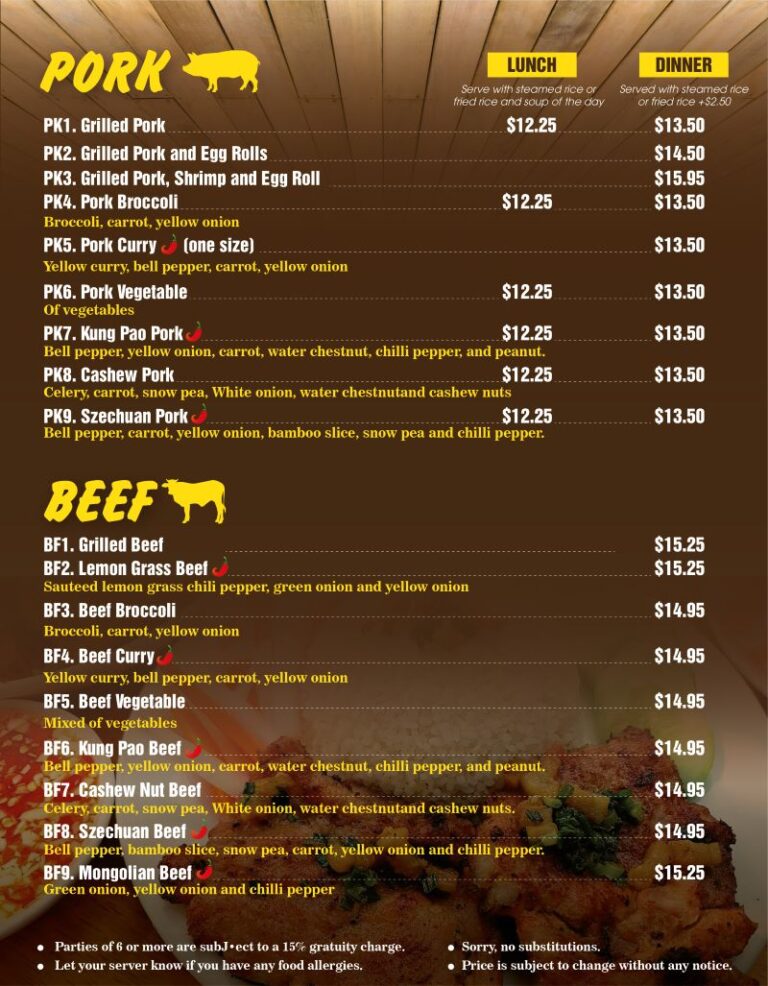 Menu – VN PHO FALLON